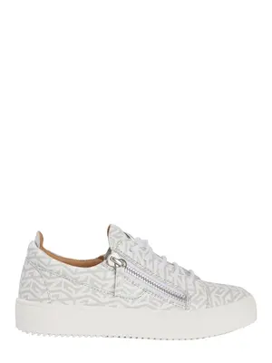 GIUSEPPE ZANOTTI Frankie Monogram Low-top Sneakers - White