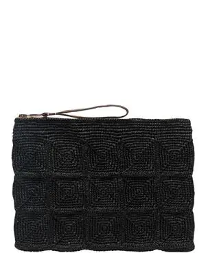 IBELIV Tanala Woven Clutch - Black
