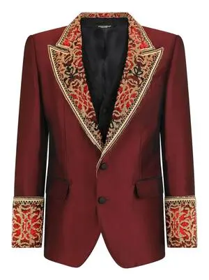 Dolce & Gabbana Sicilia-fit Rhinestone-embellished Tuxedo Suit - Red