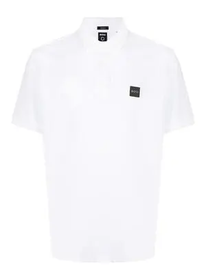 BOSS Logo-print Polo Shirt - White