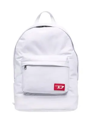 DIESEL Logo-patch Zipped Backpack - White