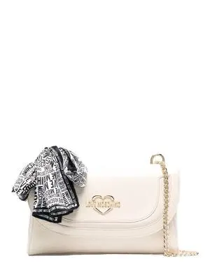 MOSCHINO Crocodile-Effect Faux-Leather Shoulder Bag