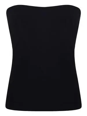 Norma Kamali Strapless Bandeau Top - Black