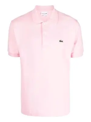 Lacoste Logo-patch Cotton Polo Shirt - Pink