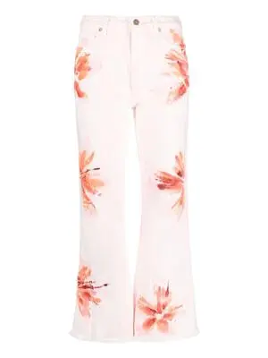 Alanui Desert Island Flared Jeans - Pink