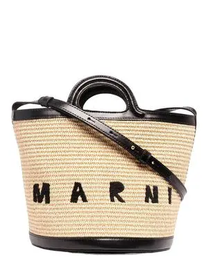 Marni Tropicalia Small Bucket Bag - Neutrals