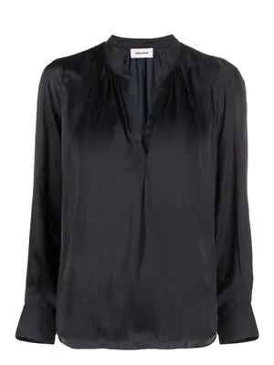 ZADIG&VOLTAIRE Zadig&Voltaire Satin-Finish V-Neck Blouse