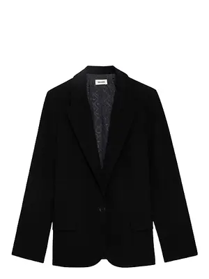 Zadig&Voltaire Voyage Single-Breasted Woven Jacket Noir