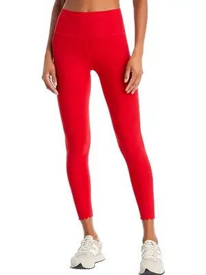 Aqua Aqua Scalloped Hem Leggings - Exclusive Ruby