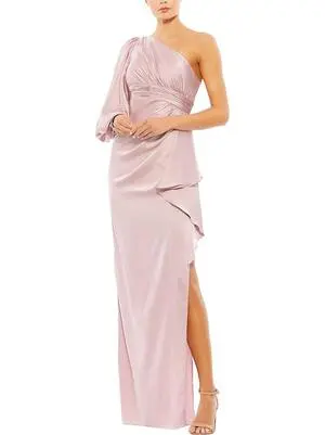 Mac Duggal Mac Duggal One-Shoulder Gown Mocha