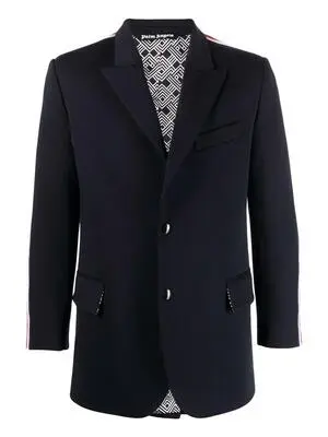 Palm Angels Side-stripe Track Blazer - Blue