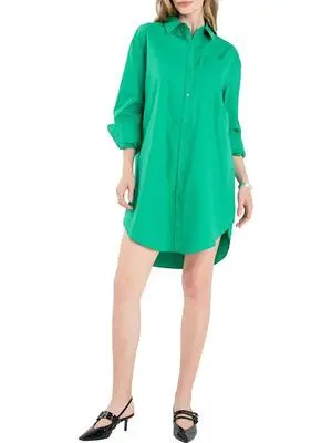 English Factory English Factory Classic Collared Shirtdress Kelly Green