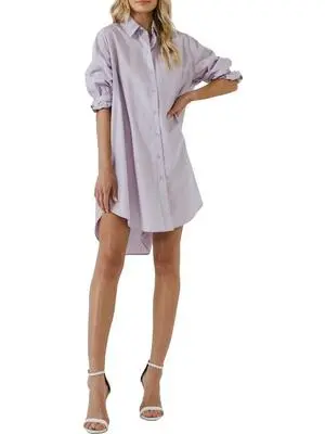 English Factory Classic Collared Shirtdress - Lavender
