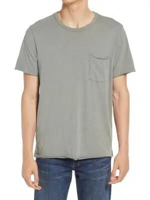 Rag & Bone Miles Organic Cotton Pocket T-shirt - Blugrey