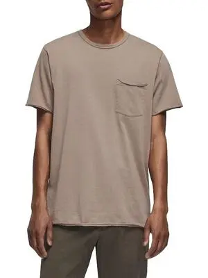 Rag & Bone Miles Organic Cotton Pocket T-shirt - Taupe