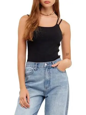 GREY LAB Grey Lab Two-Strap Bodysuit Black