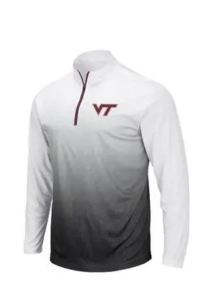 COLOSSEUM Virginia Tech Hokies Magic Team Logo Quarter-zip Jacket - Gray