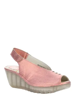 Fly London Fly London Yeay Peep Toe Sandal 002 Salmon Lamar