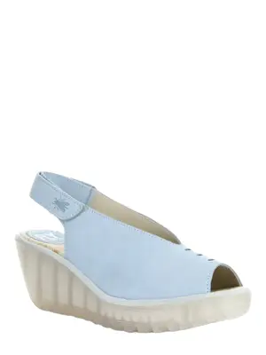 Fly London Fly London Yeay Peep Toe Sandal Sky Blue