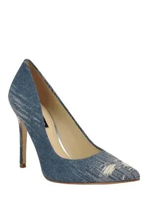 Nine West Nine West Pointed-Toe Pump Dark Blue