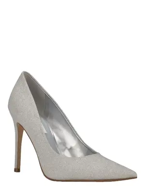 Nine West Nine West Pointed-Toe Pump Silver Glitter