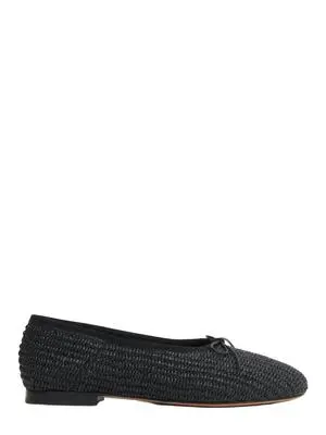 MANSUR GAVRIEL Dream Ballerina Flat Black Raffia