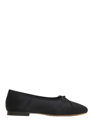 MANSUR GAVRIEL Dream Ballerina Flat Black Satin