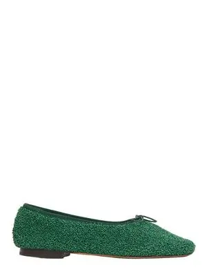 MANSUR GAVRIEL Dream Ballerina Flat Leaf Textured Raffia