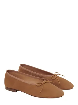 MANSUR GAVRIEL Dream Ballerina Flat Suede Caramel