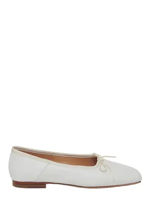 MANSUR GAVRIEL Square Toe Ballerina Embossed Bianca