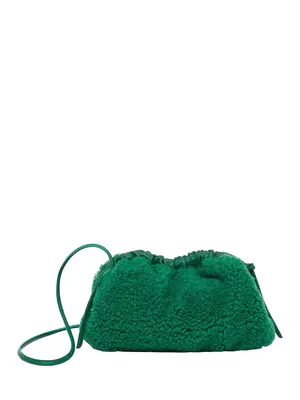 MANSUR GAVRIEL Mini Cloud Clutch Emerald Shearling