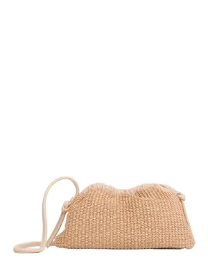 MANSUR GAVRIEL Mini Cloud Clutch Natural Raffia/avorio