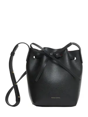 MANSUR GAVRIEL Mansur Gavriel Mini Mini Bucket Bag Saffiano/black/flamma