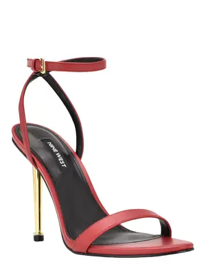 Nine West Nine West Reina Ankle Strap Sandal Medium Red