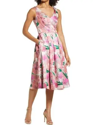 ELIZA J Eliza J Floral Fit & Flare Dress
