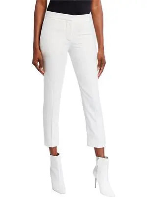 Alexander McQueen Leaf Crepe Cigarette Trousers - Ivory