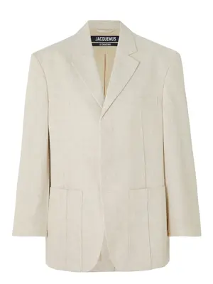 Jacquemus D'homme Twill Blazer - Neutrals