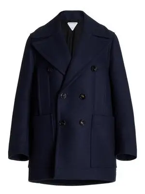 Bottega Veneta Cocoon Double-breasted Pea Coat - Navy