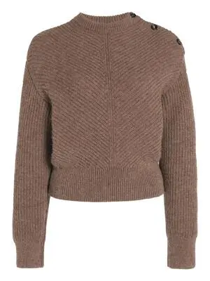 Bottega Veneta Alpaca-knit Crewneck Sweater - Brown