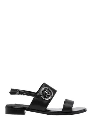 Liu Jo Erin Logo-plaque Slingback Sandals - Black