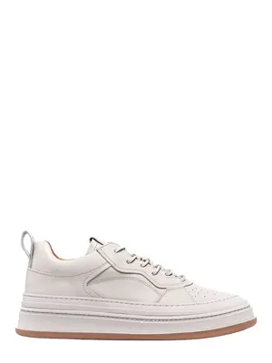 BUTTERO® Leather Panelled High-top Sneakers - Grey