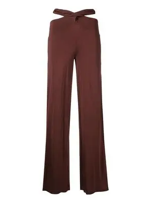 MARINE SERRE Fluid Trousers - Brown