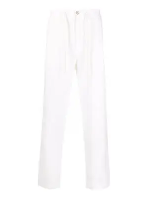 Vince Drawstring Straight-leg Trousers - Neutrals