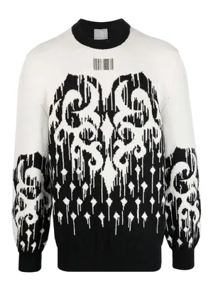 VTMNTS Drip-print Jumper - Black