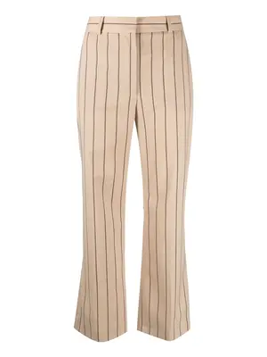 JOSEPH Talia Stripe-print Trousers - Neutrals