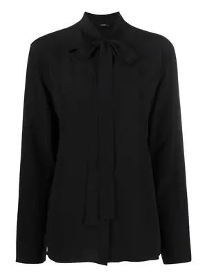 JOSEPH Bayne Tie-fastening Blouse - Black