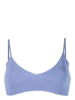 LOW CLASSIC Ribbed-knit Bralette - Purple
