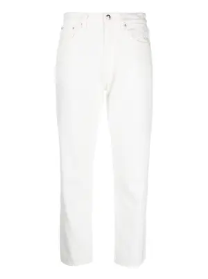 TOTEME Cropped Straight-leg Jeans - White