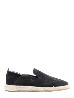 Officine Creative Roped Suede Espadrilles - Black