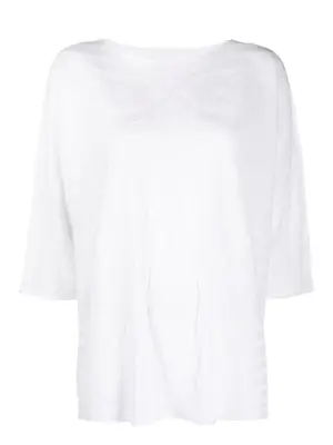 LE TRICOT PERUGIA Round Neck T-shirt - White